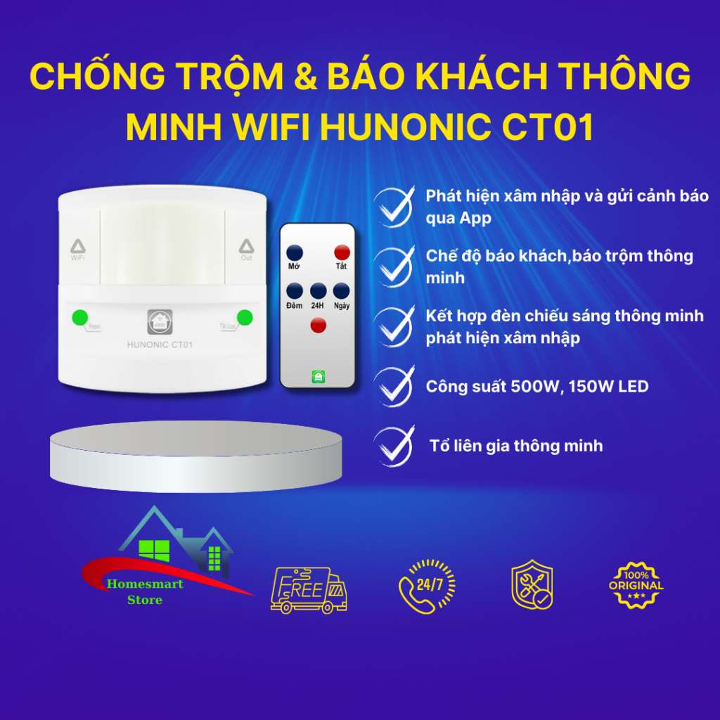 Hunonic CT01 – Bộ Chống Trộm Và Báo Khách Đa Năng - Thông Báo Qua App 666 | Shopee Việt Nam