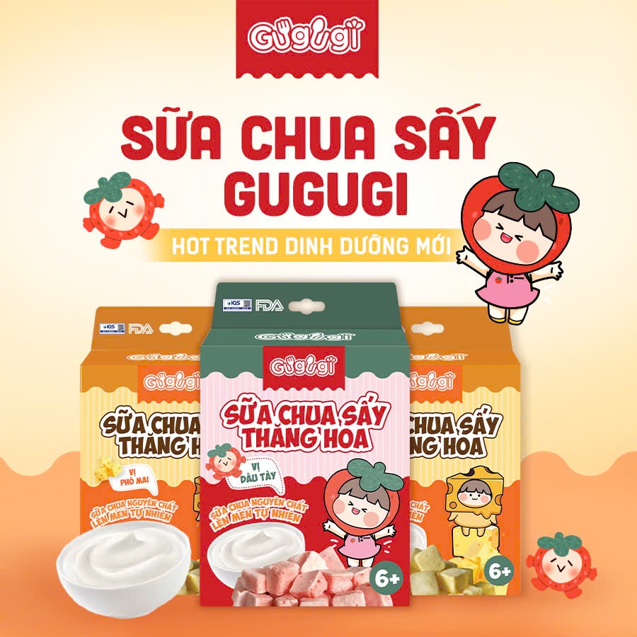 Sữa chua sấy thăng hoa Gugugi cho bé từ 6 tháng | Shopee Việt Nam
