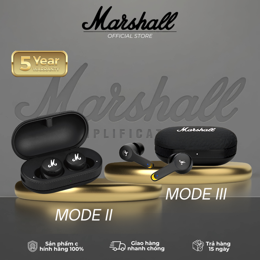Marshall Mode II/III Tai nghe Bluetooth Không Dây Bass Sâu Gập Lại Thể ...