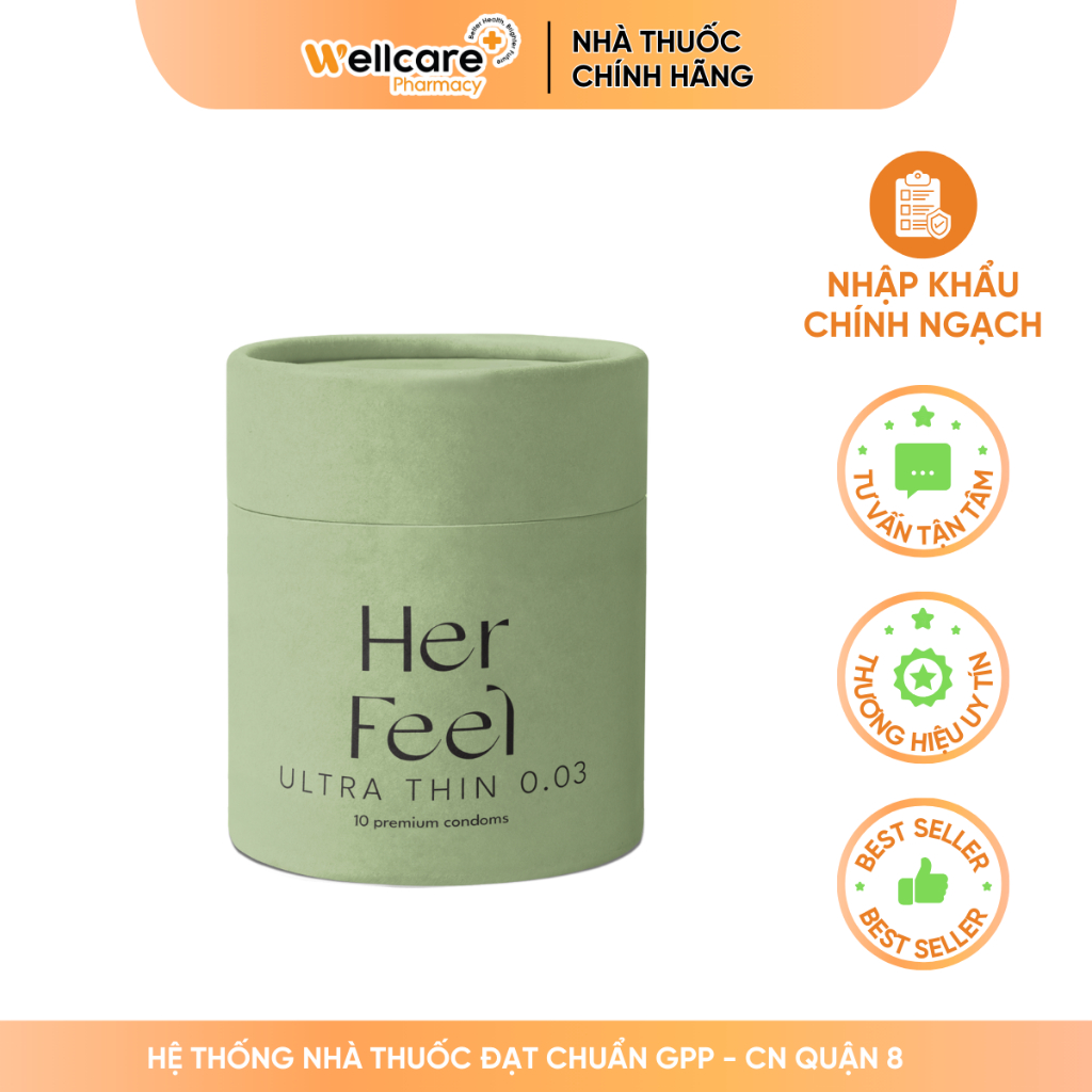 Bao Cao Su PlayAh Her Feel Ultra Thin Siêu Mỏng Nhiều Gel Cao Cấp - Hộp ...