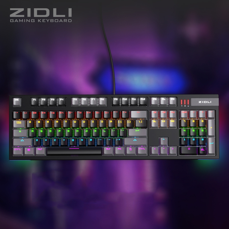 Bàn phím cơ có dây Gaming Zidli ZK27 (ZK27-1), Black Grey (Quang cơ, Aluminum, IP68, RGB, USB ...