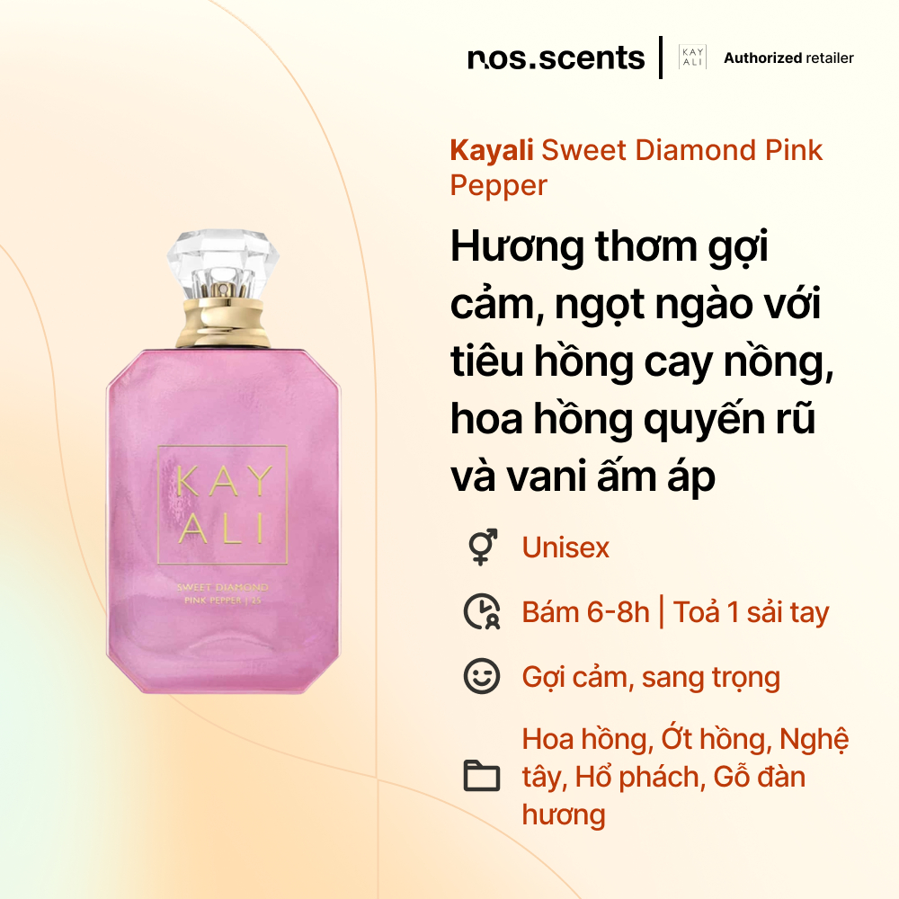 Nước hoa nosscents Kayali - Sweet Diamond Pink Pepper - mẫu thử 10/20ml ...