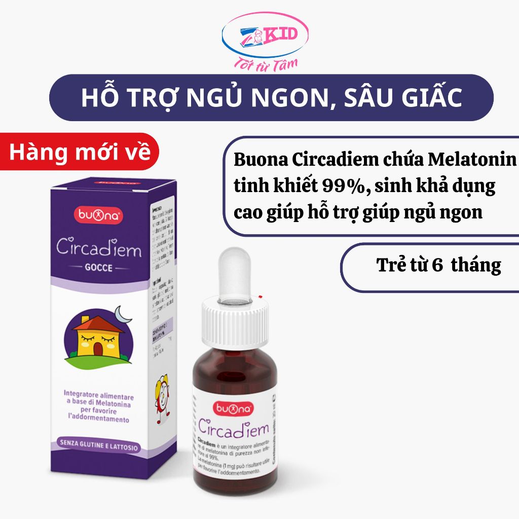 Siro ngủ ngon Buona Circadiem giúp bé ngủ ngon giấc,hết quấy khóc đêm ...