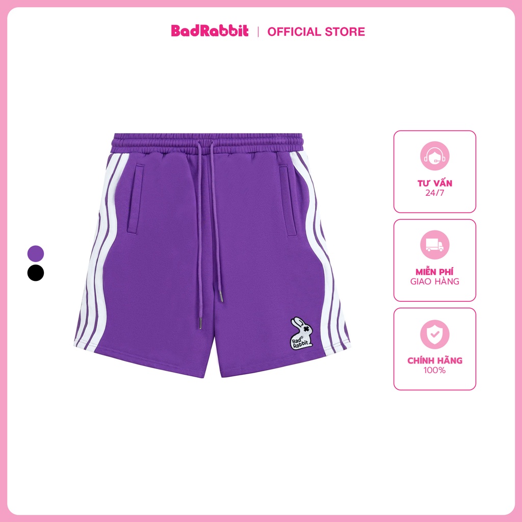 Quần Short Nỉ Bad Rabbit - WAVE RABBIT SHORT PURPLE - Local Brand Chính ...