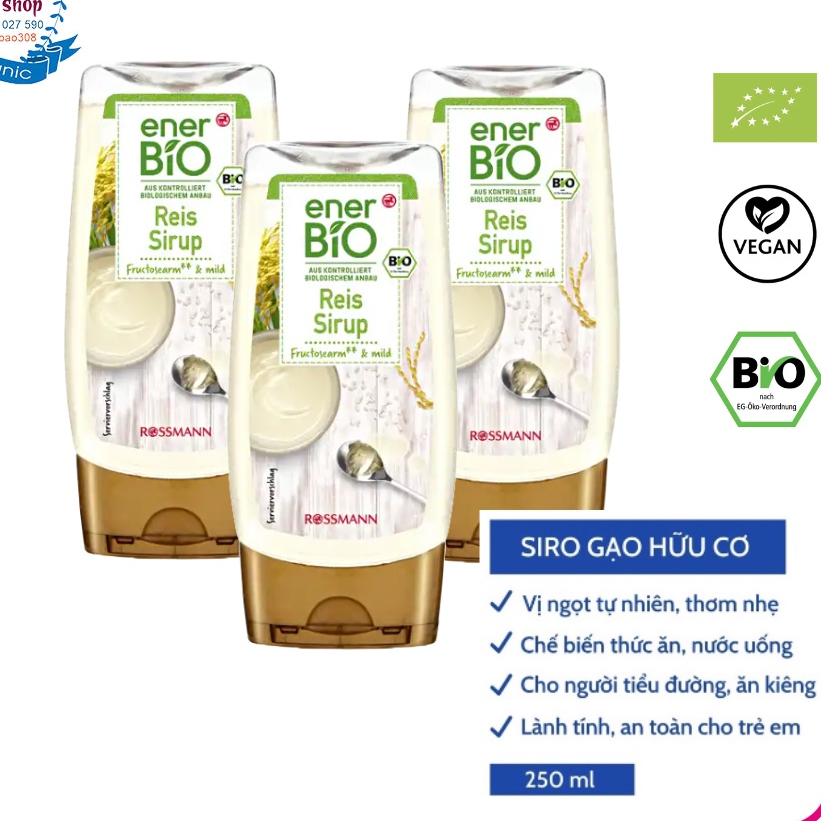 Siro Gạo Hữu Cơ Ener Bio Đức 250ml (Syrup đường gạo) | Shopee Việt Nam