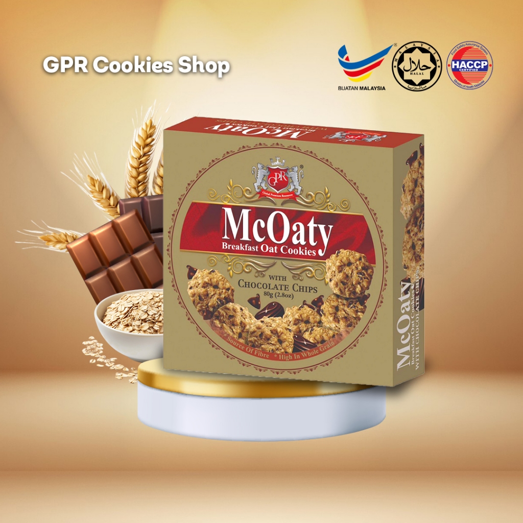 Bánh Quy Yến Mạch GPR McOaty Hạt Socola 80G, Hộp Giấy Vuông, Công Thức Malaysia | Shopee Việt Nam