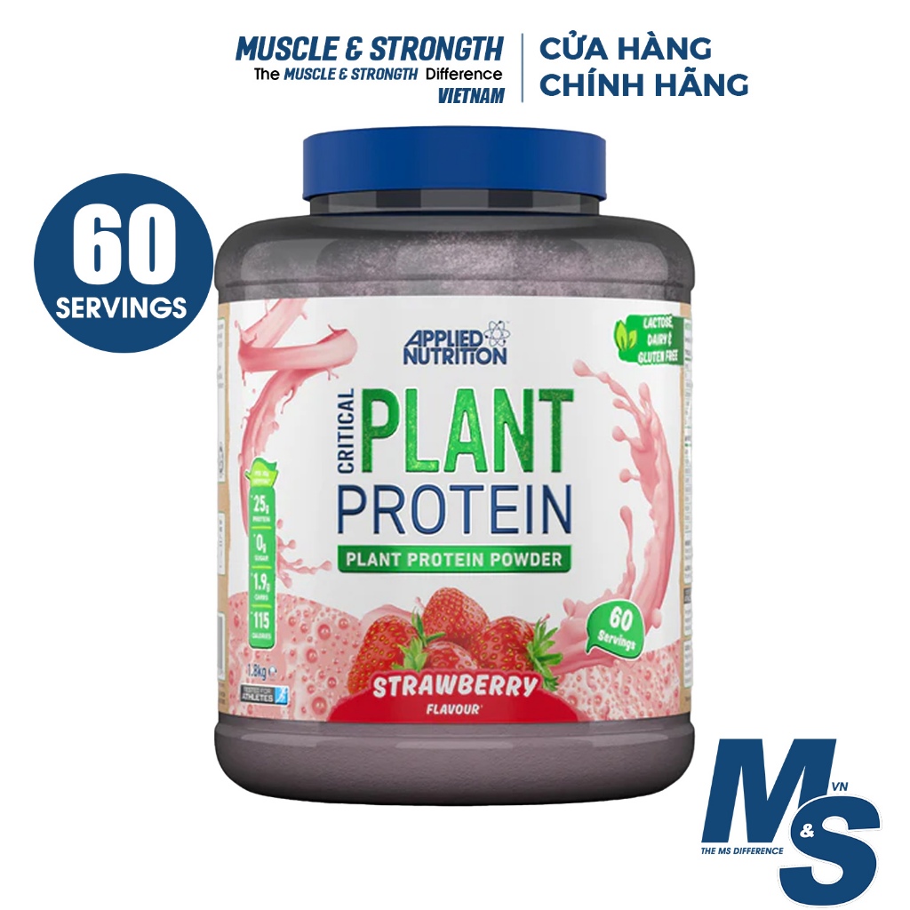 Applied Nutrition Vegan - Pro Whey Protein Thực Vật Dùng Chay 1800G( 60 ...