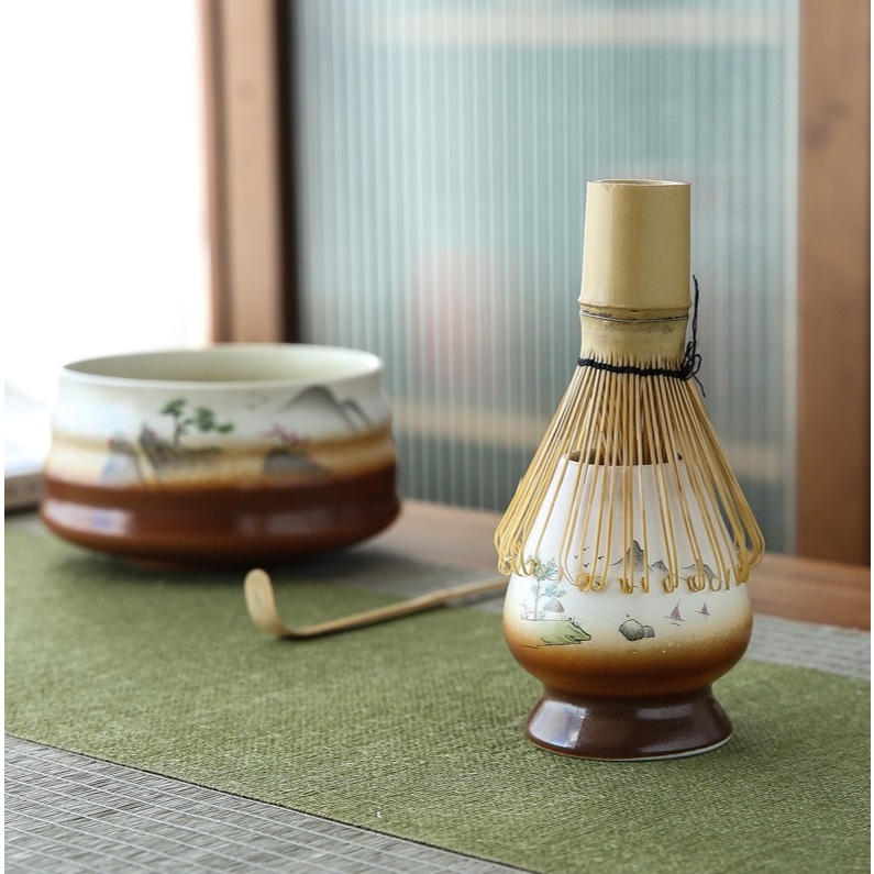 [sẵn hcm] Đế gác chổi Chasen, Đế gốm matcha đỡ chổi Chasen, Giá đỡ chổi ...