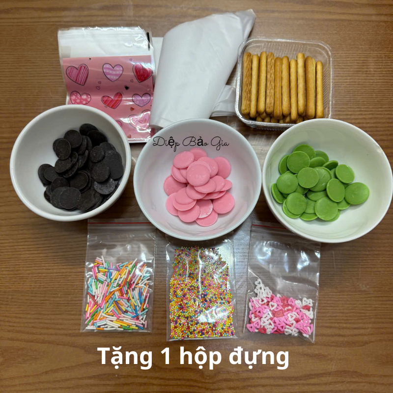[Tặng hộp/túi] Set làm bánh Quy que Socola Pepero nhiều chủ đề | Shopee ...