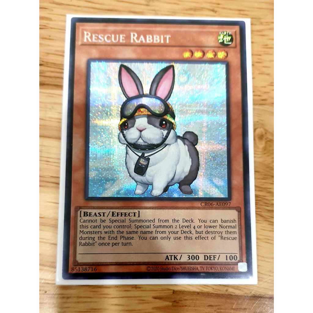 Bài Yugioh Chính Hãng CR06-AE097 Rescue Rabbit secret rare ultra rare ...