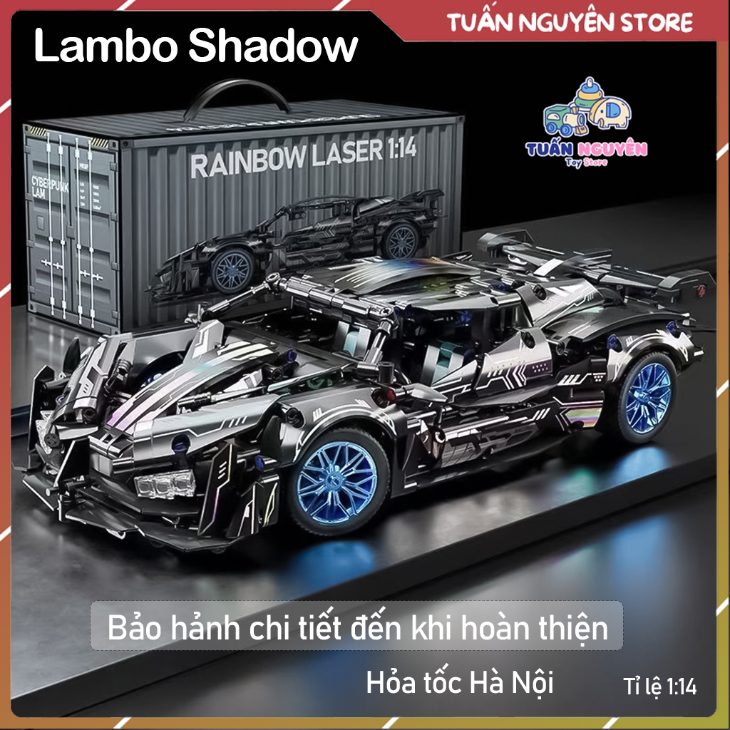 [Cao Cấp] Mô hình lắp ráp siêu xe Lambo Shadow tỉ lệ 1:14 - 1355Pcs, Đồ ...