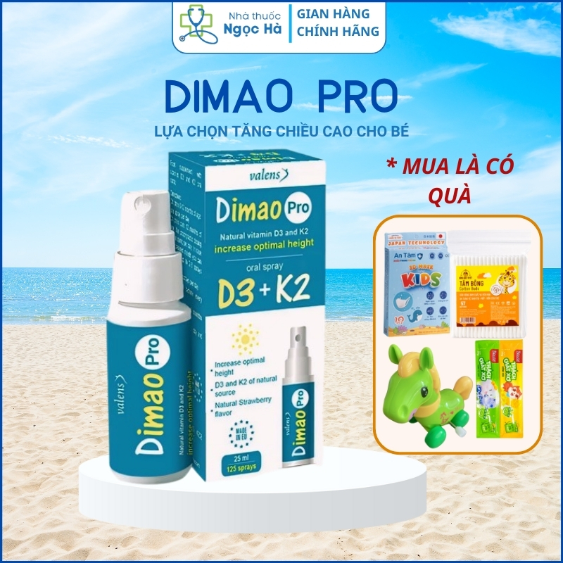 D3 K2 dạng xịt hỗ trợ tăng chiều cao Valens Dimao Pro Spray D3K2 25ml ...