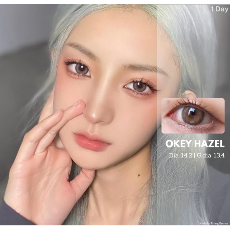 Lens Nâu Hạt Dẻ Tự Nhiên Áp Tròng Mini Hazel Màu Tự Nhiên Cuốn Hút Siêu ...