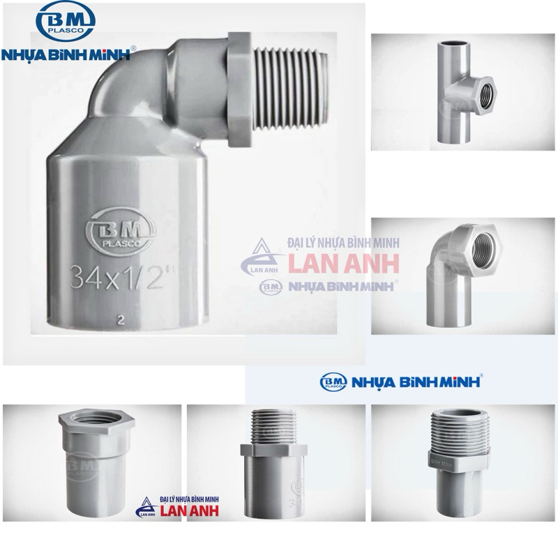 Co- Tê Ren Trong Ren Ngoài Tăng Giảm Size 21-27-34 U-Pvc NHỰA BÌNH MINH ...