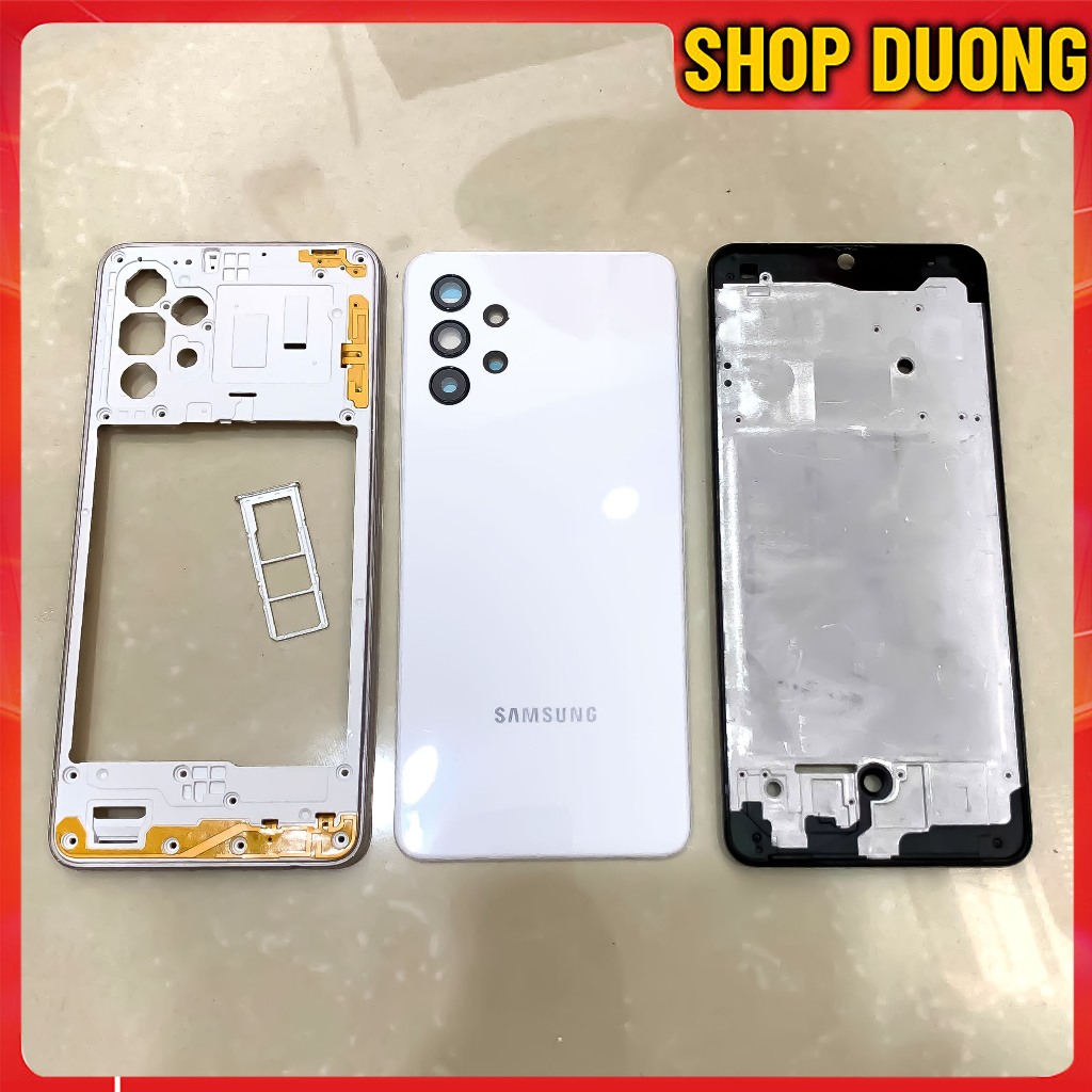 Bộ Vỏ Samsung A32 4G có khung xương, viền giữa, khay sim và nút ...