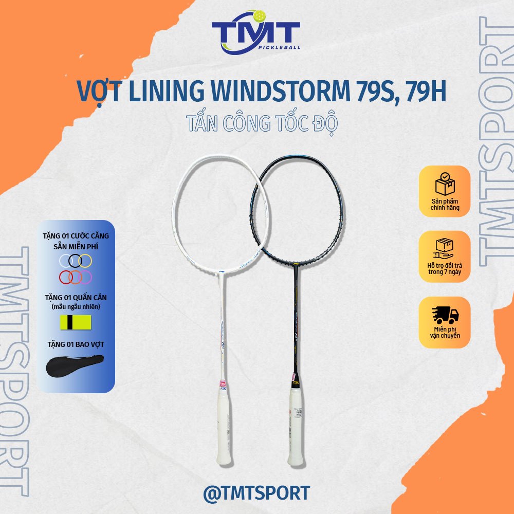 Vợt cầu lông Lining Windstorm 79S, 79H hàng chính hãng - Tặng cước ...
