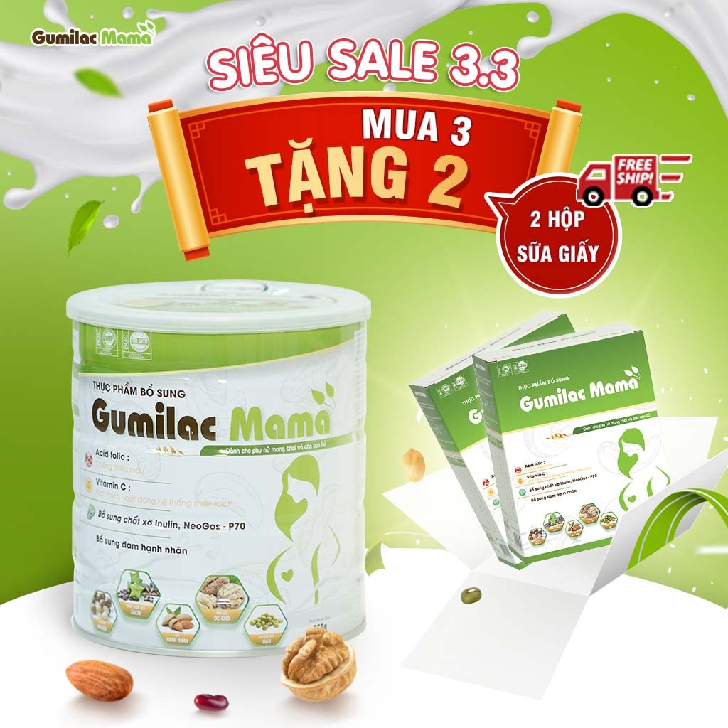 Sữa hạt Gumilac Mama Mẹ Bầu- Mua 3 Lon 650g Tặng 2 hộp (14gói) | Shopee ...