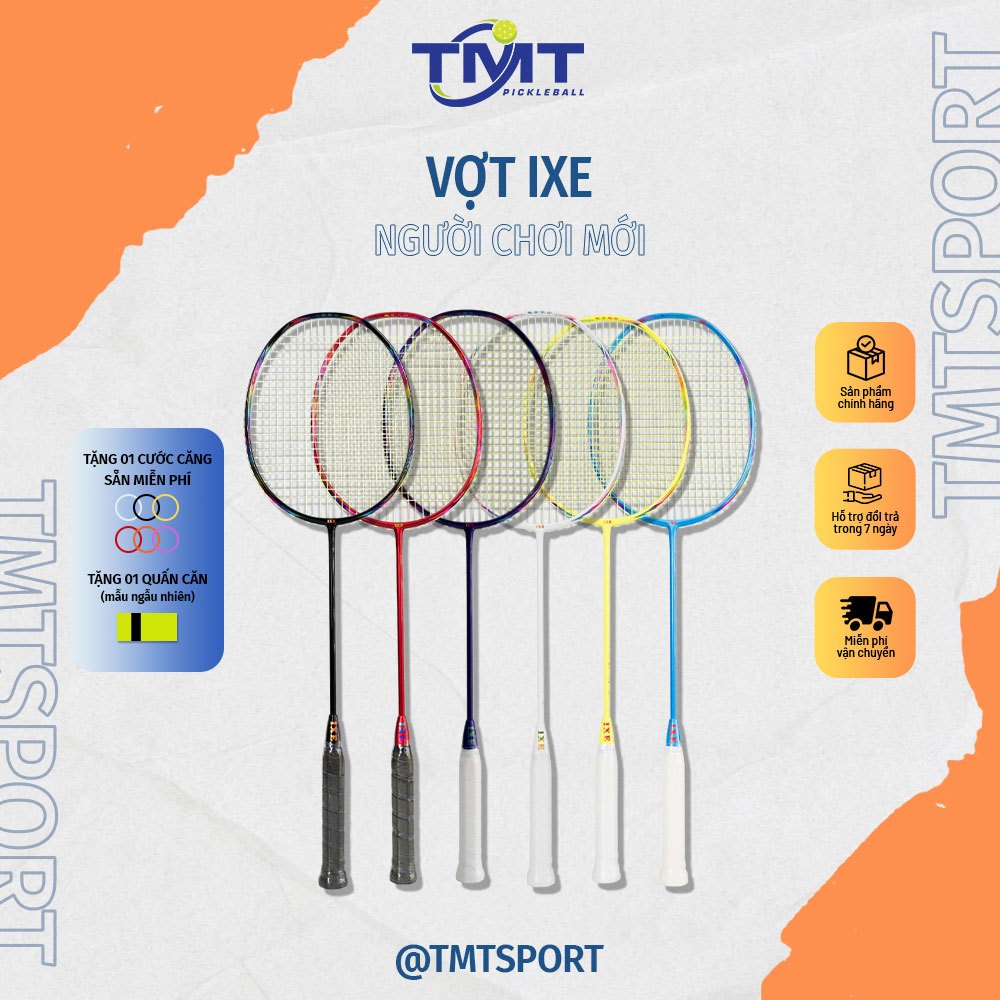 Vợt cầu lông Ixe 7 màu hàng chính hãng - Tặng cước, quấn cán | Shopee ...