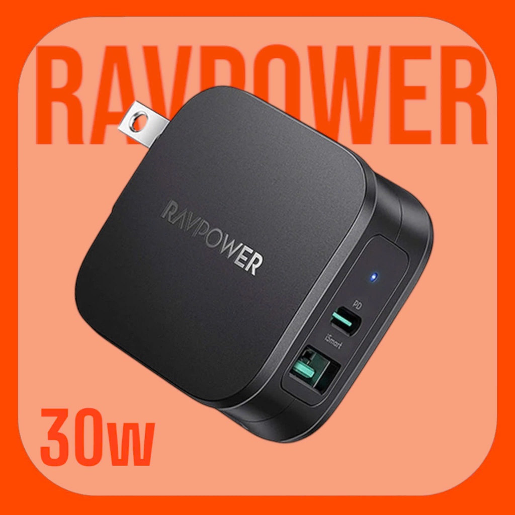 Củ Sạc Nhanh 30W Chính Hãng RAVPOWER 30w 2 cổng sạc Type C, Usb A ...