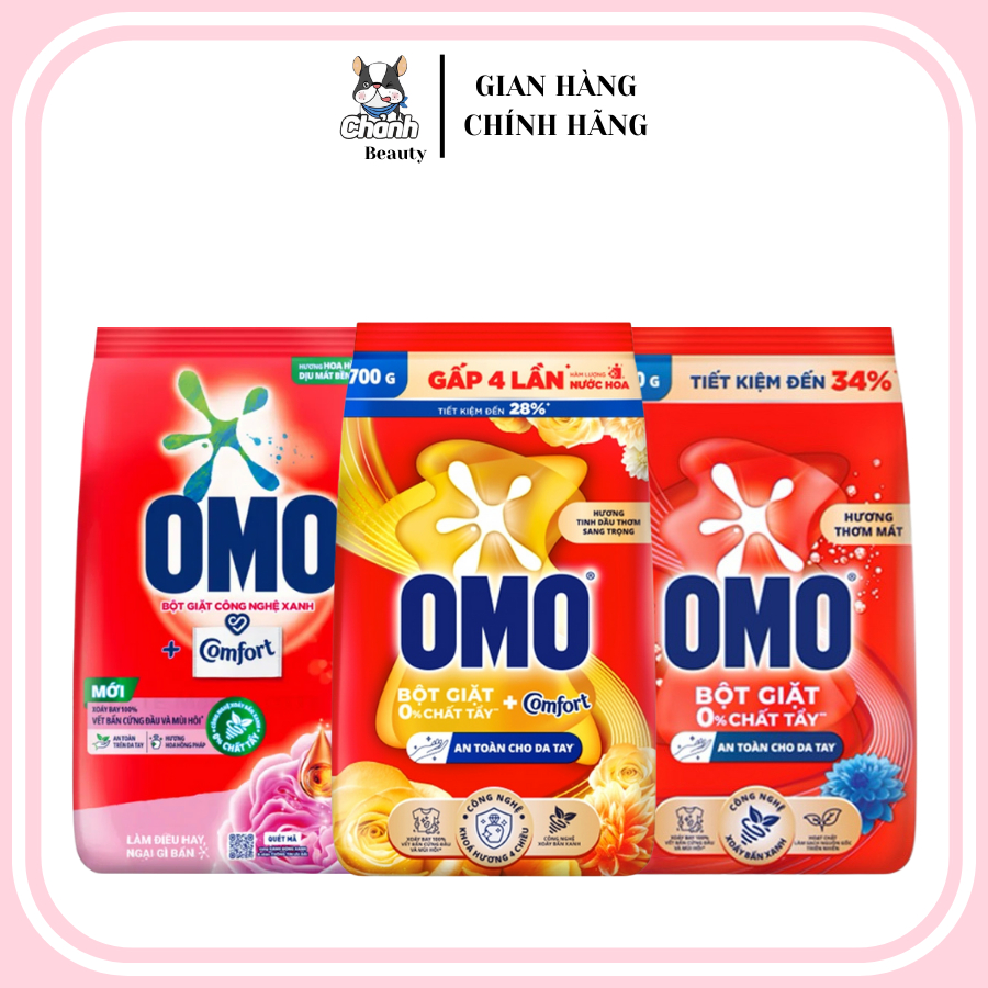 Bột Giặt Omo Comfort Tinh Dầu Thơm Sang Trọng Bền Lâu 700g | Shopee ...