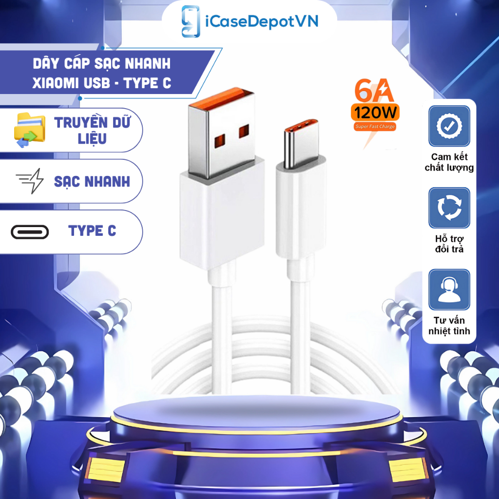 Dây sạc nhanh Redmi Xiaomi - USB Type-C, hỗ trợ sạc nhanh QC 3.0, bảo vệ pin, bền chắc | Shopee ...