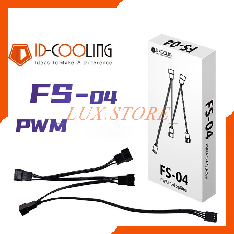 [Combo] Dây Chia Nguồn Fan Quạt 3Pin-4Pin ID-Cooling Splitter FS-04 PWM ...