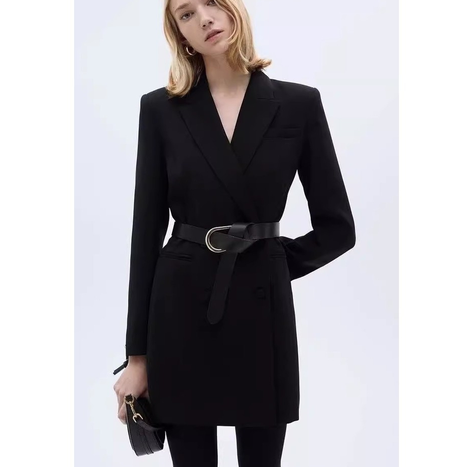 Đầm Zara made in Morocco kiểu vest đen có belt da - nữ | Shopee Việt Nam