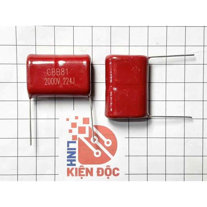 [Combo 3 chiếc] CBB81 Tụ cao áp 2000V 224J 2000V 224J 224K 0.22UF 2000V kích thước 31mm | Shopee ...
