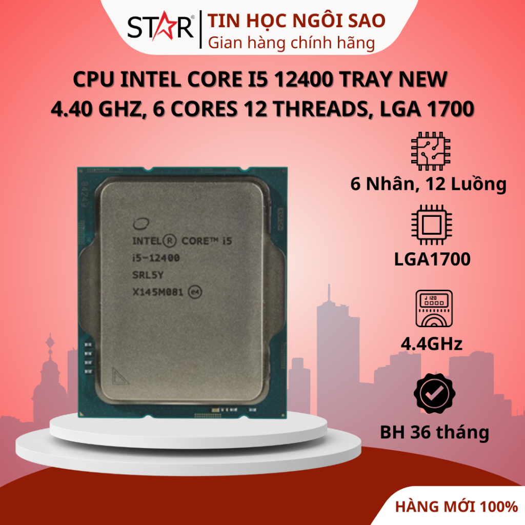 (Full VAT) CPU Intel Core i5 10400/12400/13400 Tray New Không Fan - Bảo hành 36 tháng | Shopee ...