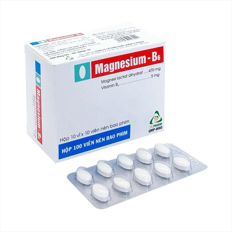 Magie-b6 Magnesi lactat dihydrat 470mg, Vitamin B6 5mg | Shopee Việt Nam