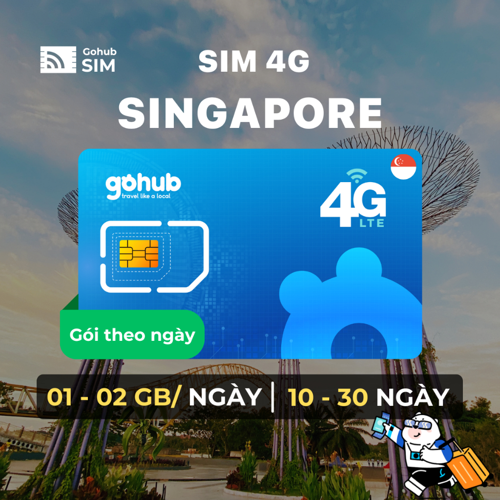 [GOHUB] SIM 4G du lịch Singapore - Gói dài ngày (10 - 30 ngày) - Tặng ...