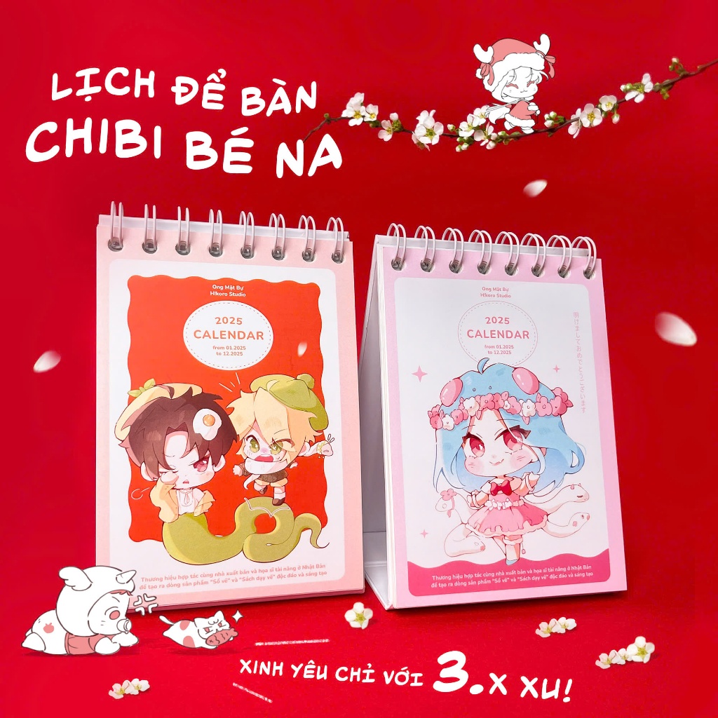 Lịch Để Bàn Chibi 2025 - Kèm Ghi Chú Tiện Lợi, Vừa Lên Kế Hoạch Vừa ...