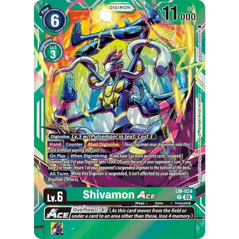 Thẻ Bài Digimon Mã LM-024 - Shivamon Ace - Digimon - Promo | Shopee Việt Nam