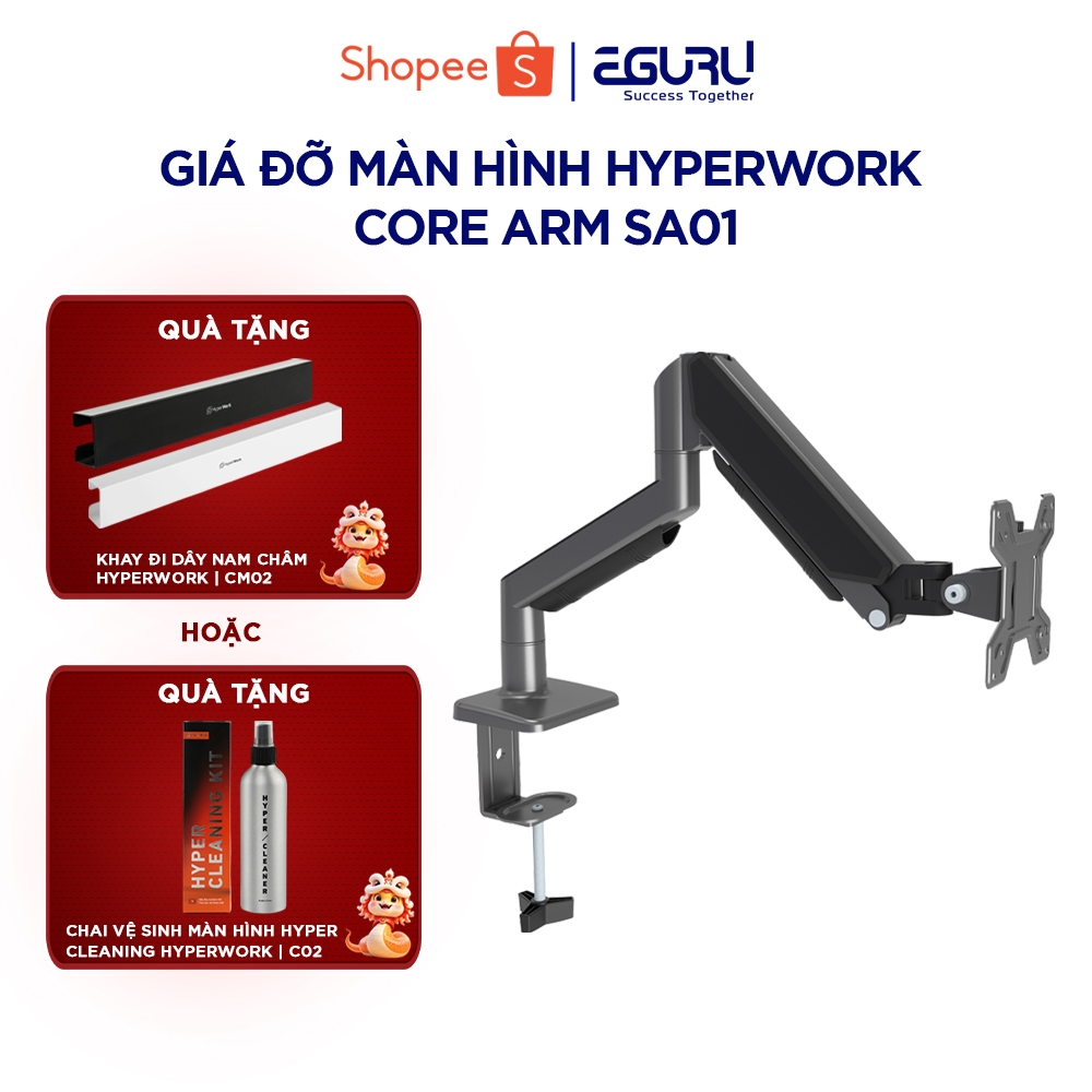 Giá đỡ màn hình Hyperwork Core Arm SA01 - Phù hợp màn 22 - 34" - Tải ...