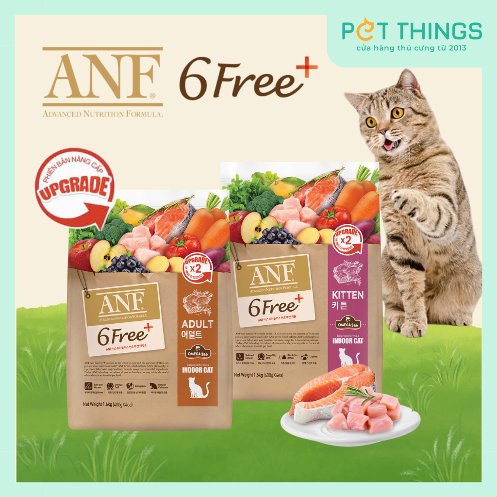 Thức Ăn Hạt Cho Mèo ANF Hàn Quốc 6Free Natural Indoor | Shopee Việt Nam