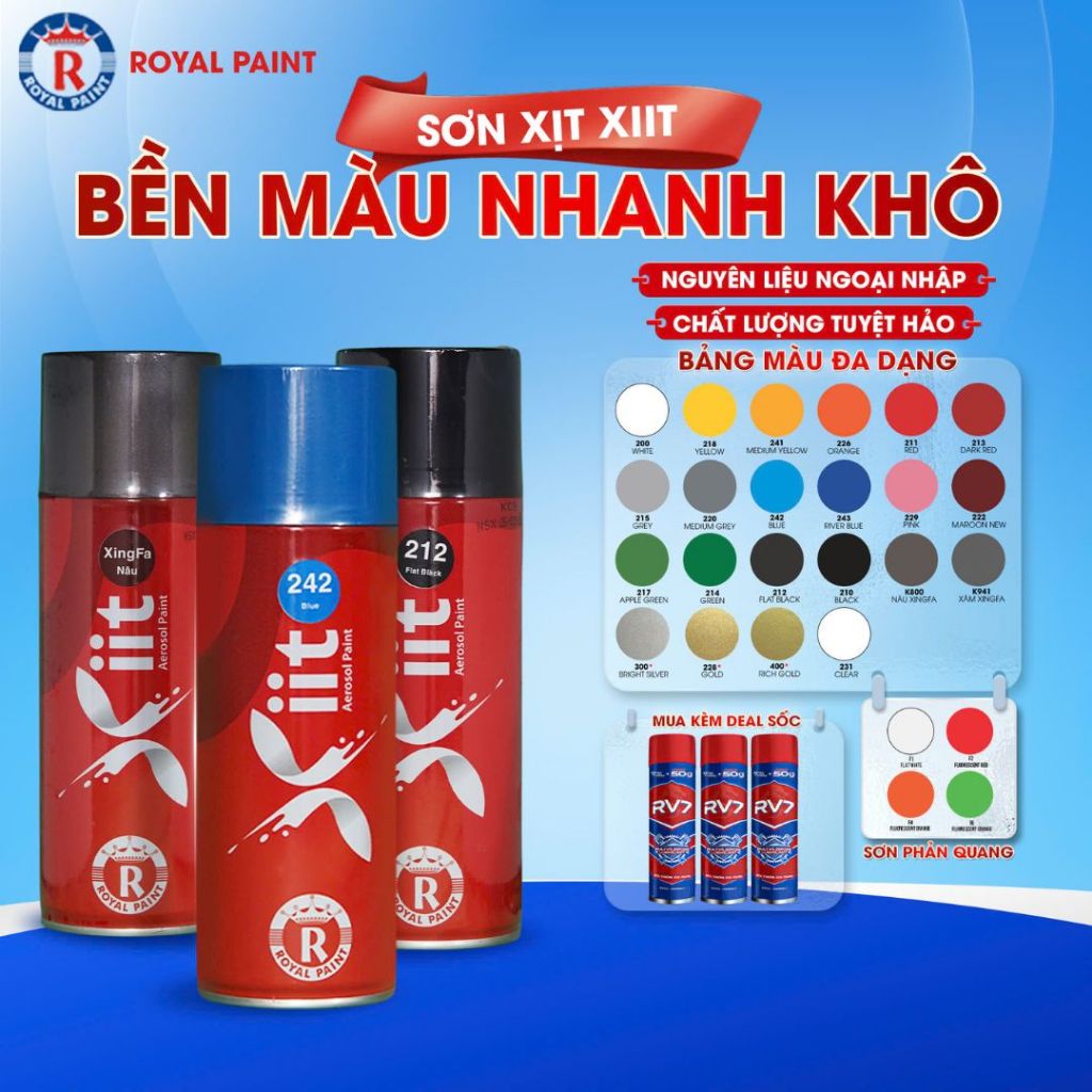 Sơn Xịt XIIT, Sơn Xịt Nguyên Liệu Ngoại Nhập Đủ Màu, Bền Màu, Nhanh Khô ...