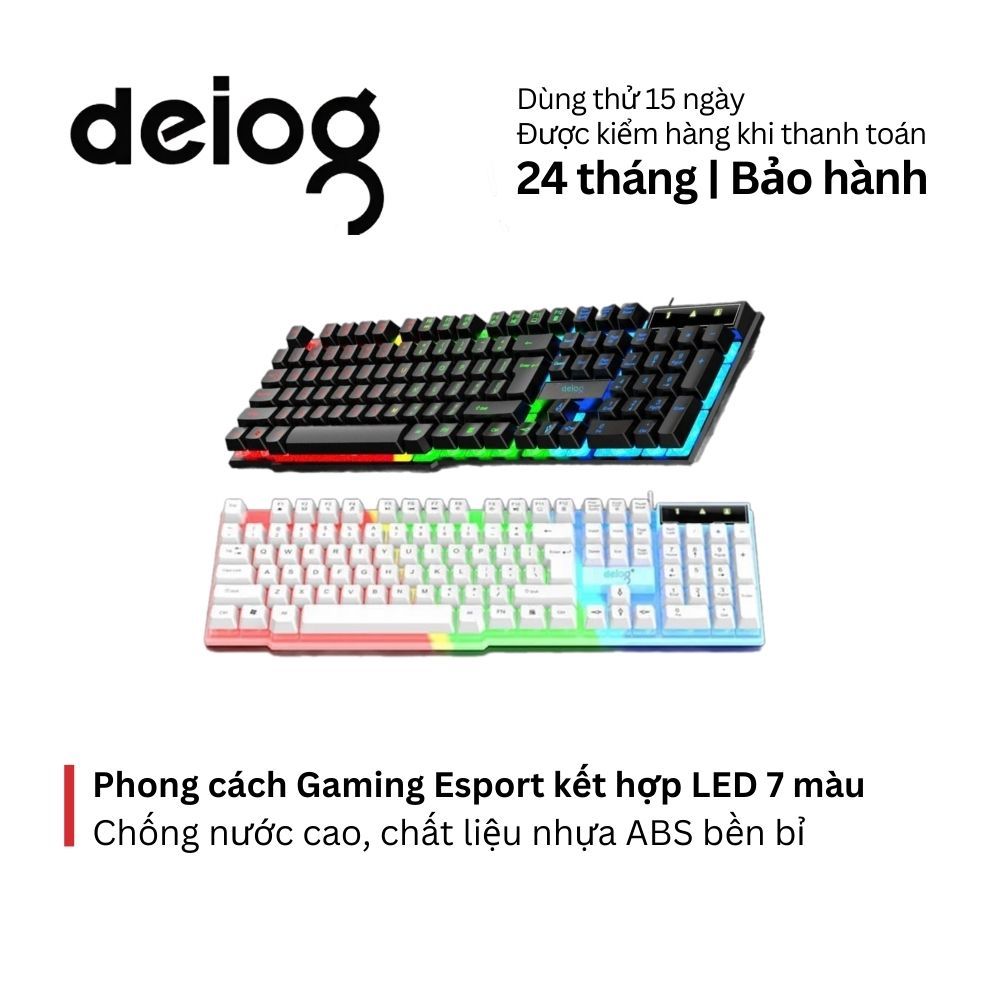 Bàn phim cơ gaming DEIOG DY M707 Led Rainbown chống nước kiểu dáng hiện ...
