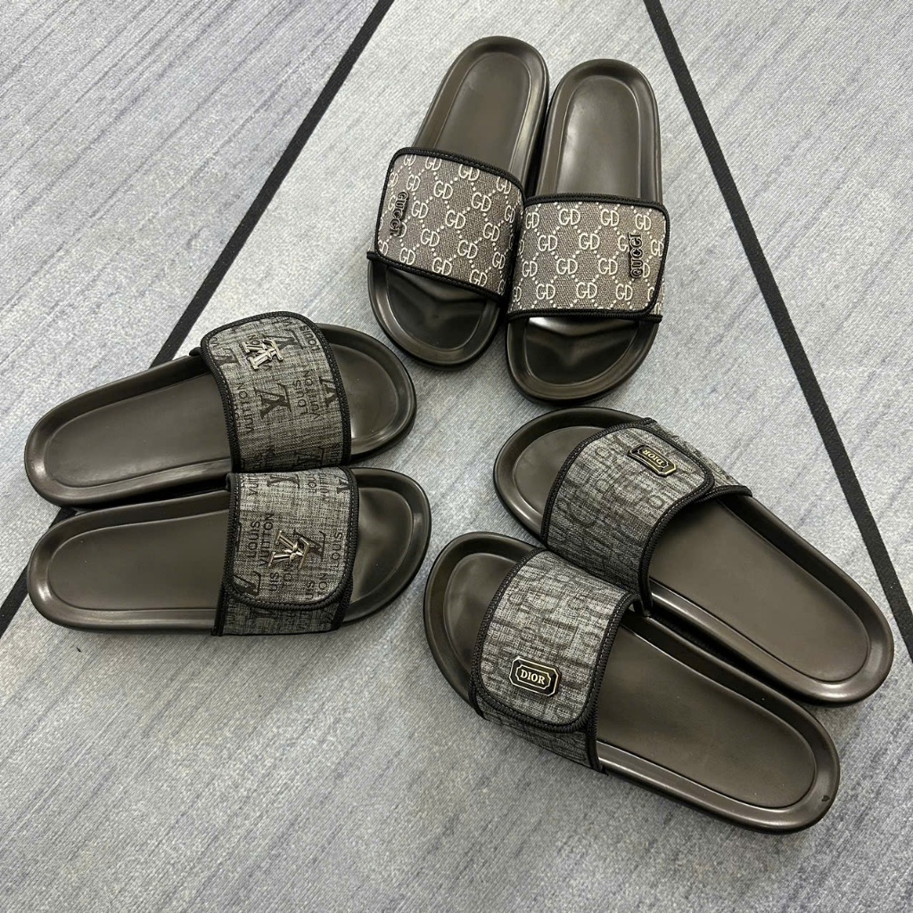 Dép nam nữ quai dán GC - LV - DIOR- hàng cao cấp đế cao đi tôn dáng ...