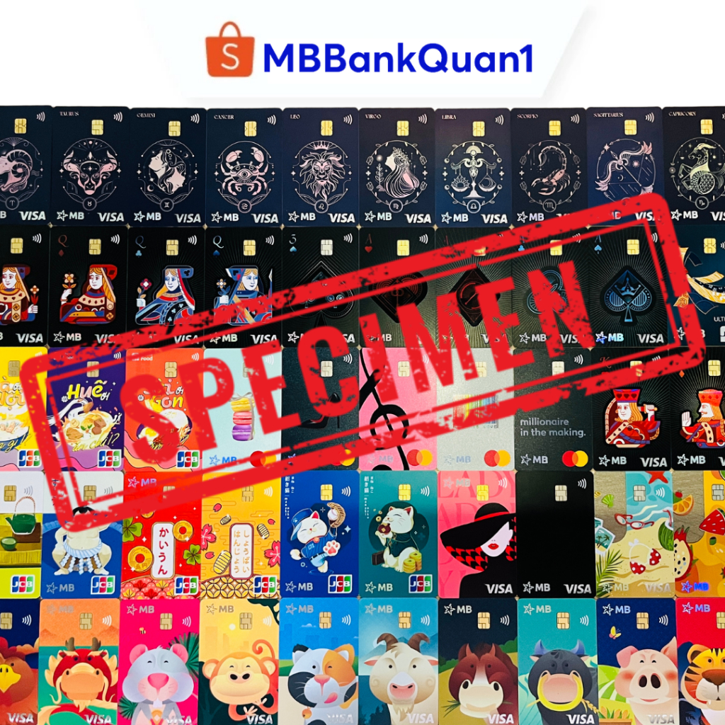 [HÀNG TRƯNG BÀY] Thẻ MBBank Visa, JCB, Mastercard SPECIMEN Bộ sưu tập ...