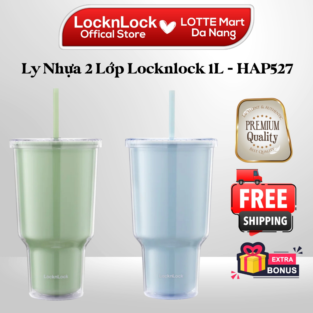 Ly Nhựa 2 Lớp Locknlock 1L - 2 Màu - HAP527- Lock&lock Lotte Mart Da ...