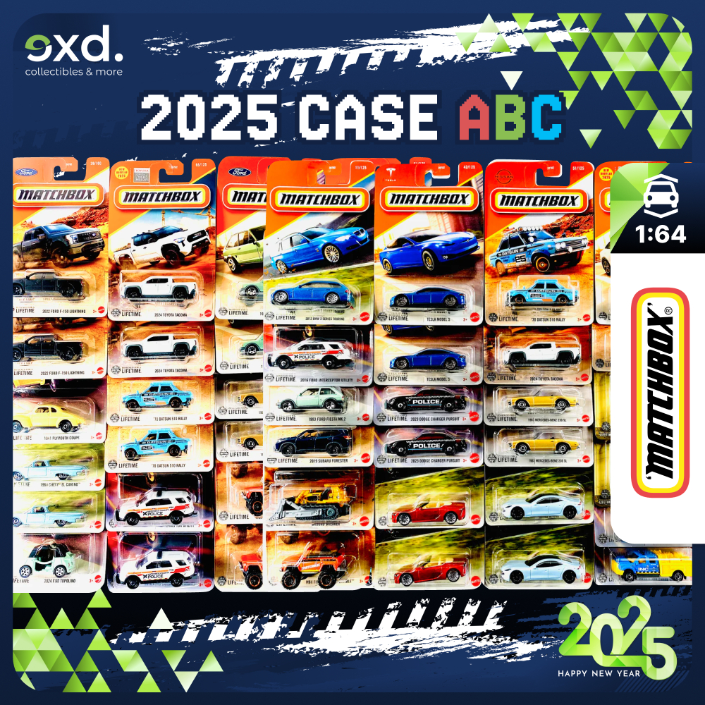 Matchbox 2025 Case A B C | Datsun Merc 230 SL Brake Chevy 1:64 | Thùng ...