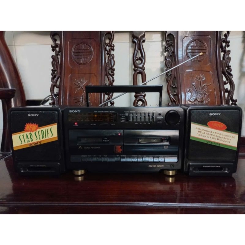 Cassette Sony CFS-710S rất đẹp, hoạt động hoàn hảo các chức năng, âm ...