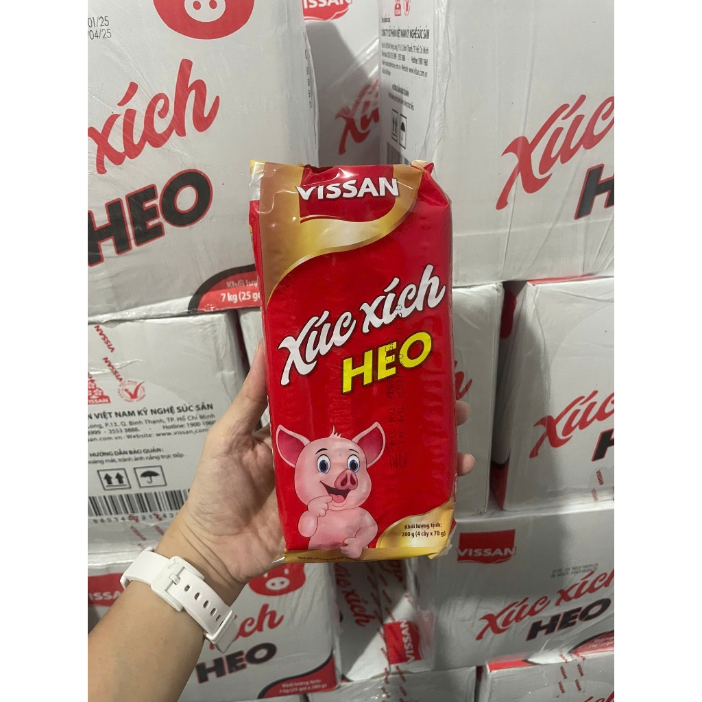 Combo 5 gói Xúc Xích Heo Vissan gói Lớn 280g ( 4 cây x 70g) | Shopee Việt Nam