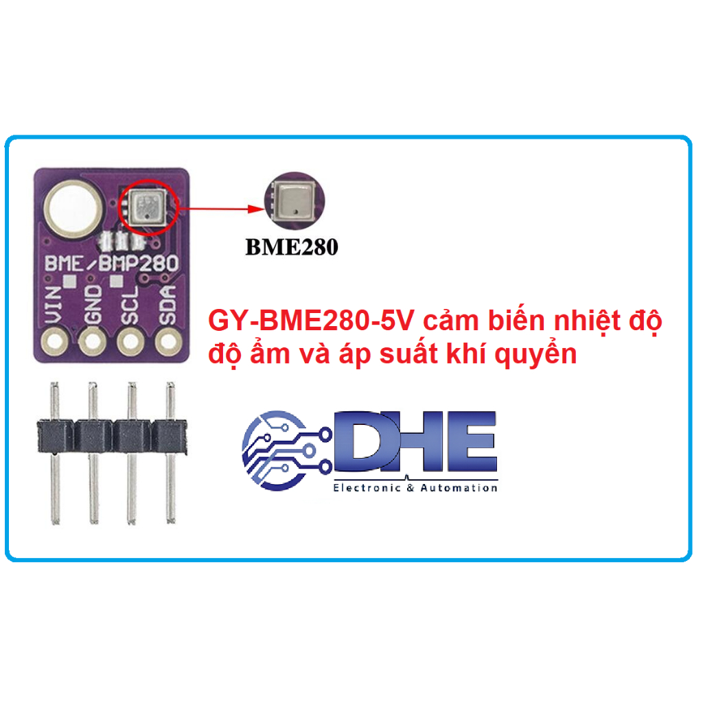 GY BME280 5V CẢM BIẾN NHIỆT ĐỘ, ĐỘ ẨM VÀ ÁP SUẤT KHÍ QUYỂN | Shopee Việt Nam