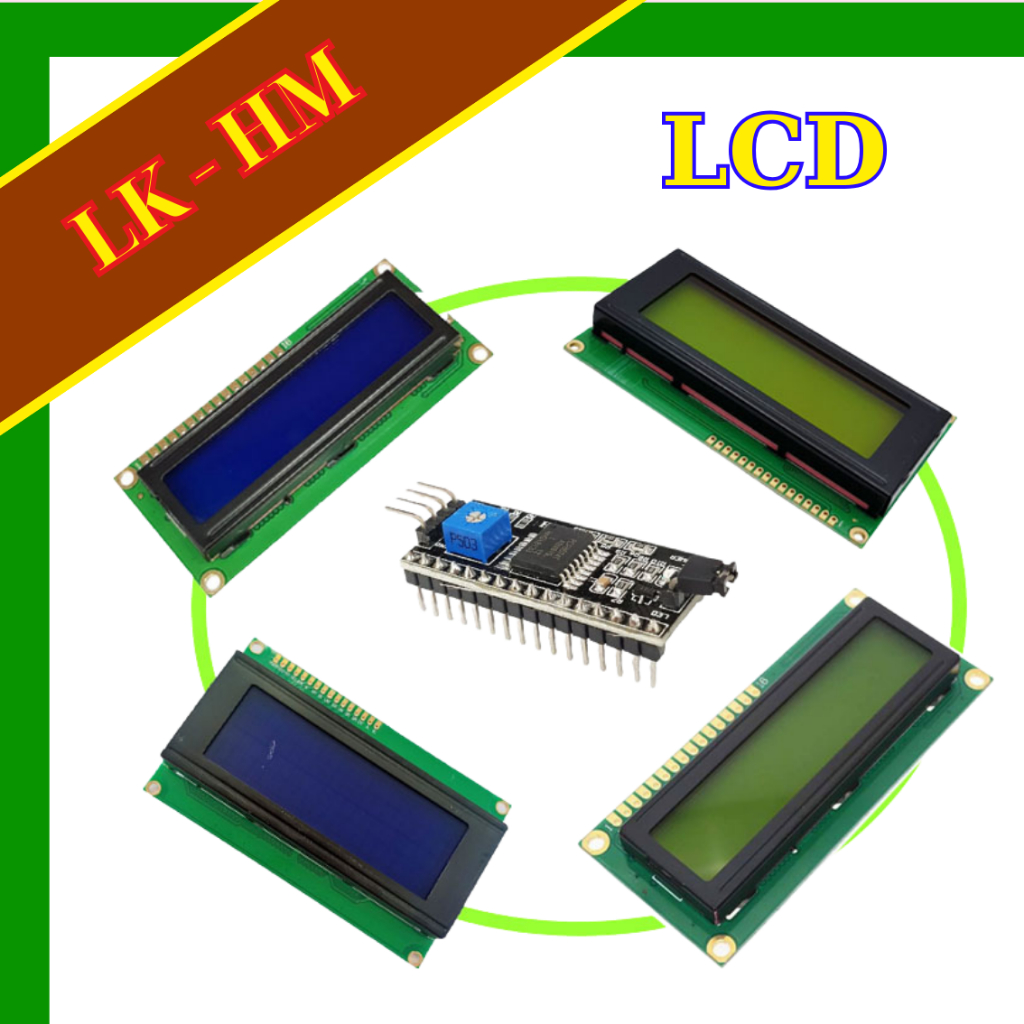 Màn hình LCD - lcd 2004 - lcd 1602 - xanh lá - xanh dương - module i2c | Shopee Việt Nam