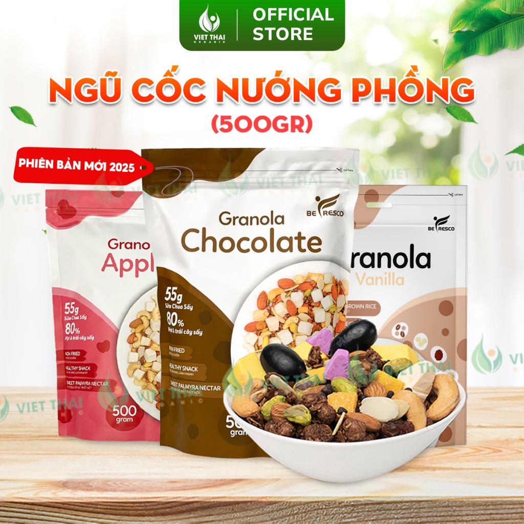 Ngũ Cốc Granola Befresco X3 Sữa Chua Sấy - Tăng 11 Loại Hạt 500g Việt Thái Organic | Shopee Việt Nam