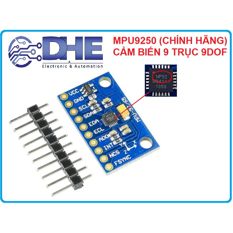 MPU9250 (CHÍNH HÃNG) CẢM BIẾN 9 TRỤC 9DOF (3 GIA TỐC GÓC + 3 LA BÀN + 3 CON QUAY HỒI CHUYỂN ...