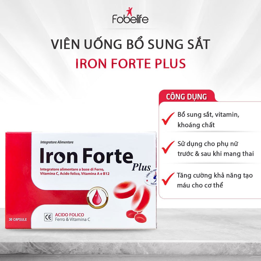 Viên Uống Iron Forte Plus Fobe Bổ Sung Sắt Cho Phụ Nữ Sau Sinh, Người ...