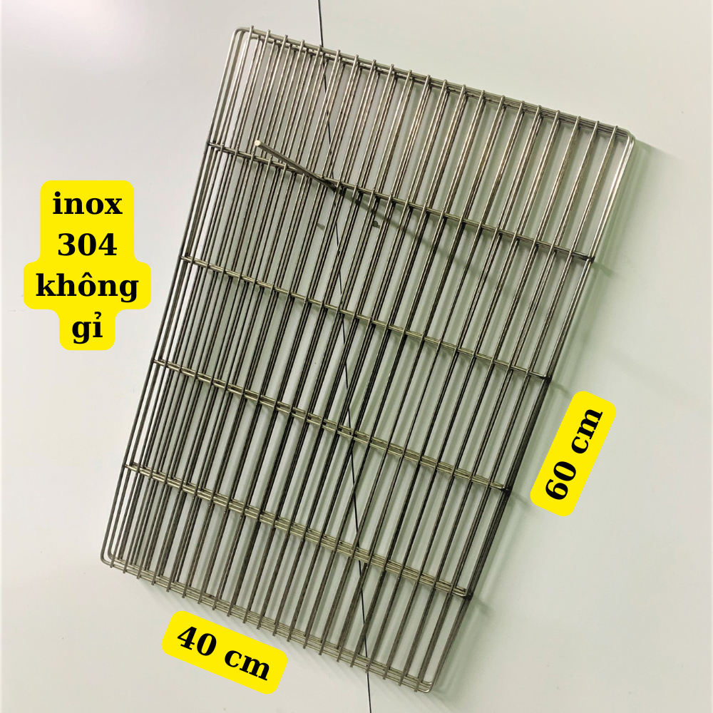 Vỉ nướng thịt inox chống gỉ, vỉ nướng thịt ngoài trời, phên nướng 40 * ...