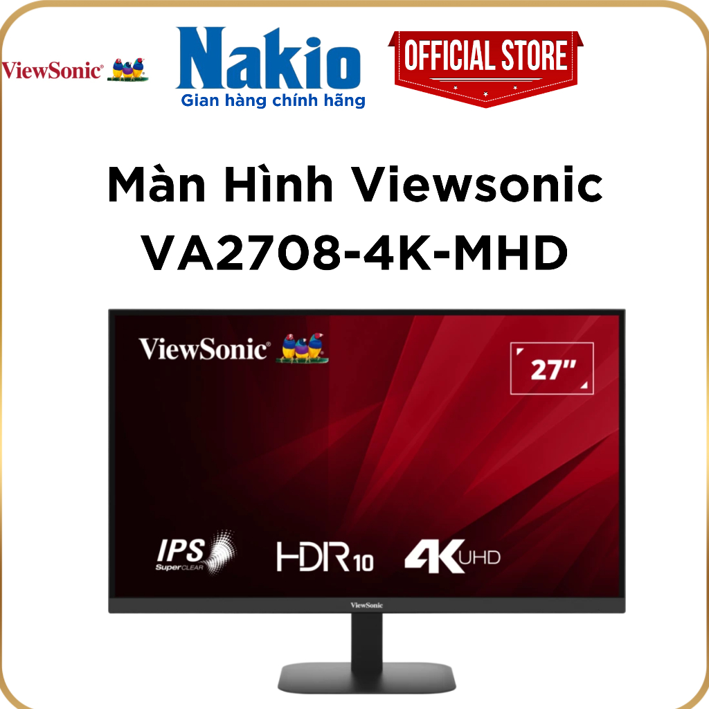Màn Hình Viewsonic VA2708-4K-MHD (27 inch/UHD/IPS/60Hz/4ms/Loa tích hợp ...